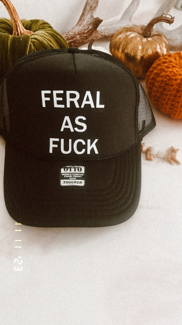 Feral AF Trucker Hats – Waylon + Willie Boutique
